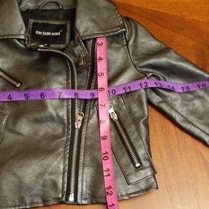 Me Jane | Jackets & Coats | Me Jane Mini Gunmetal Gray Biker Leather ...